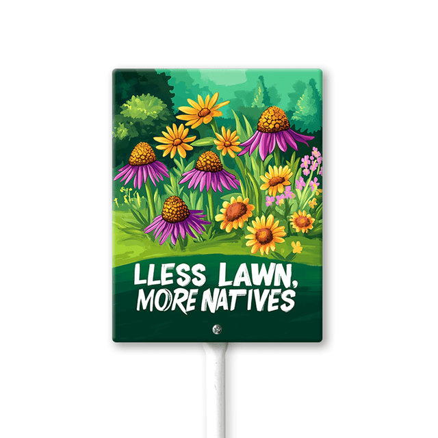 Eveokoki Less Lawn More Natives - Native Plant Garden Sign - Native ...
