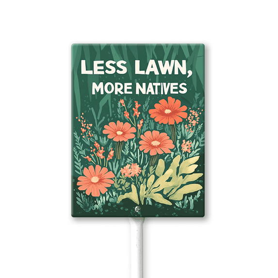 Eveokoki Less Lawn More Natives - Native Plant Garden Sign - Native ...