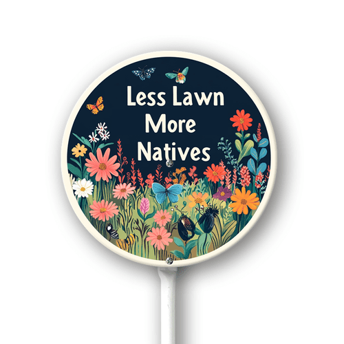 Eveokoki Less Lawn More Natives - Native Plant Garden Sign - Native ...
