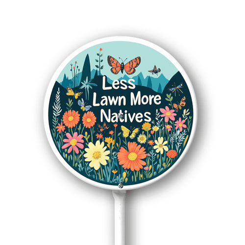 Eveokoki Less Lawn More Natives - Native Plant Garden Sign - Native ...