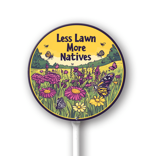 Eveokoki Less Lawn More Natives - Native Plant Garden Sign - Native ...