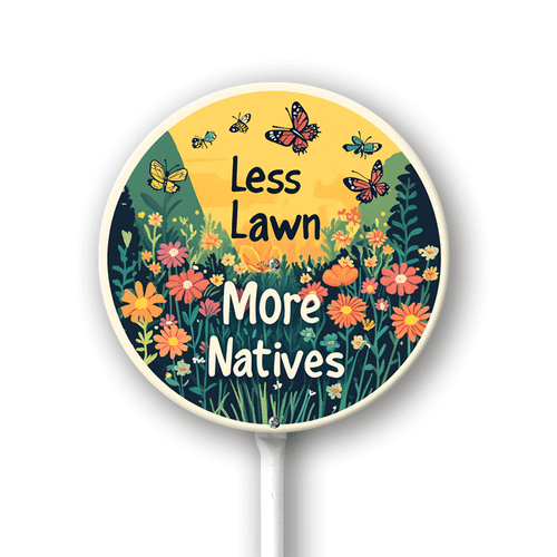 Eveokoki Less Lawn More Natives - Native Plant Garden Sign - Native ...
