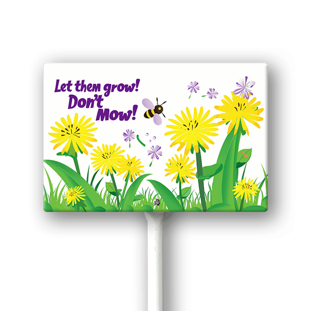 Eveokoki Let Them Grow! Don't Mow Sign with Metal Stake 8 x 12 Inches ...
