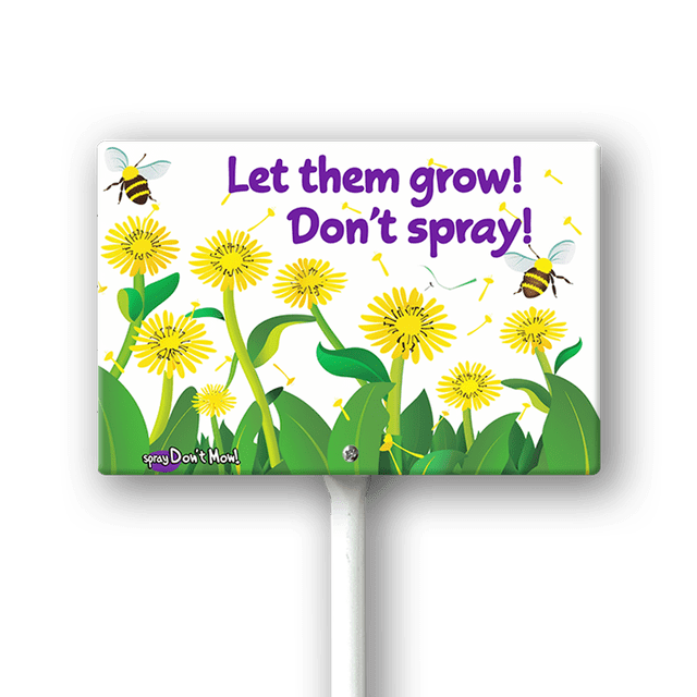 Eveokoki Let Them Grow! Don't Spray Sign with Metal Stake 8 x 12 Inches ...