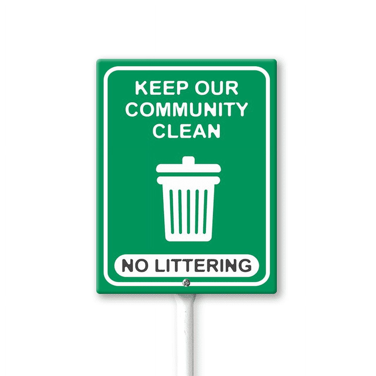 Eveokoki No Littering Keep Our Community Clean Sign with Stake - 8x12 ...