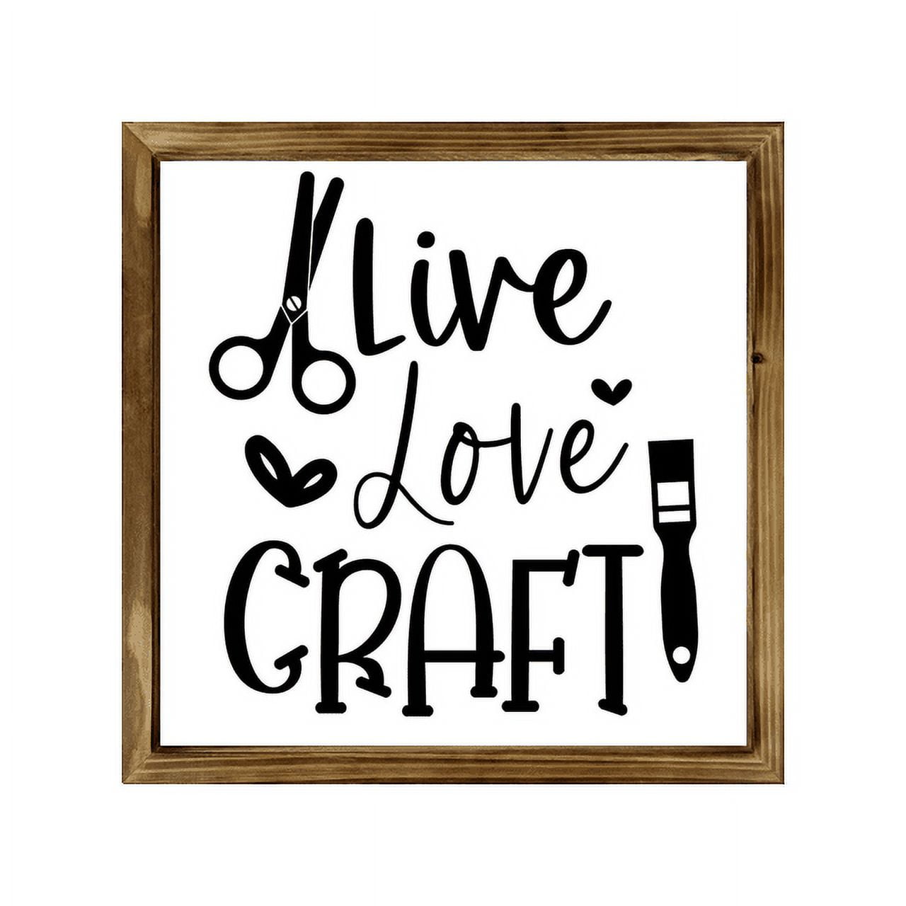 Eveokoki Live Love Craft Wall Art for Home Bar Cafe Farm Store Garage ...
