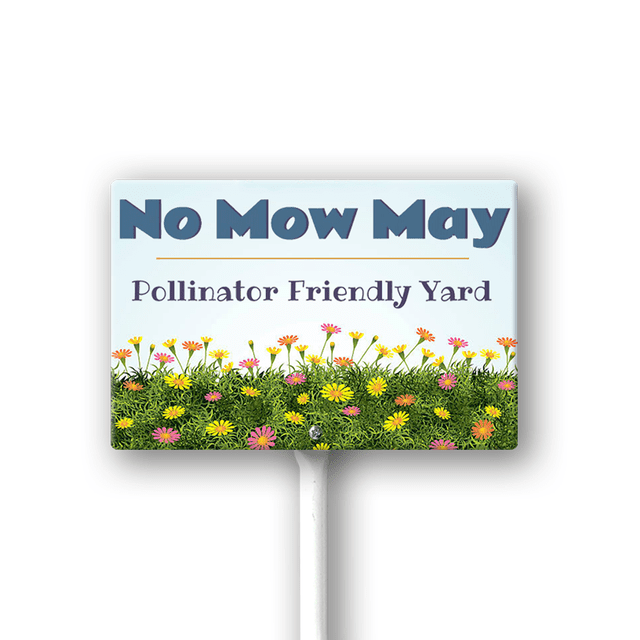 Eveokoki No Mow May Pollinator Friendly Yard Sign With Metal Stake For ...
