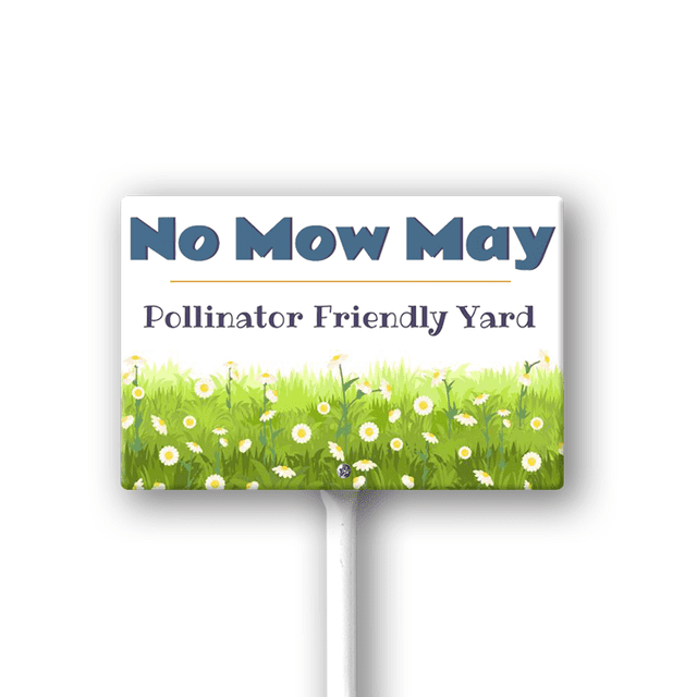 Eveokoki No Mow May Pollinator Friendly Yard Sign With Metal Stake For ...