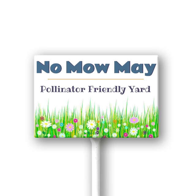 Eveokoki No Mow May Pollinator Friendly Yard Sign With Metal Stake For ...