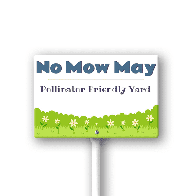 Eveokoki No Mow May Pollinator Friendly Yard Sign With Metal Stake For ...