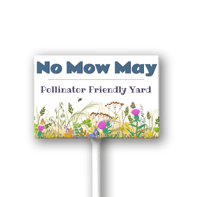 Eveokoki No Mow May Pollinator Friendly Yard Sign With Metal Stake For ...