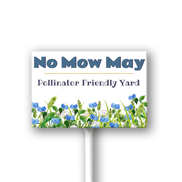 Eveokoki No Mow May Pollinator Friendly Yard Sign With Metal Stake For ...