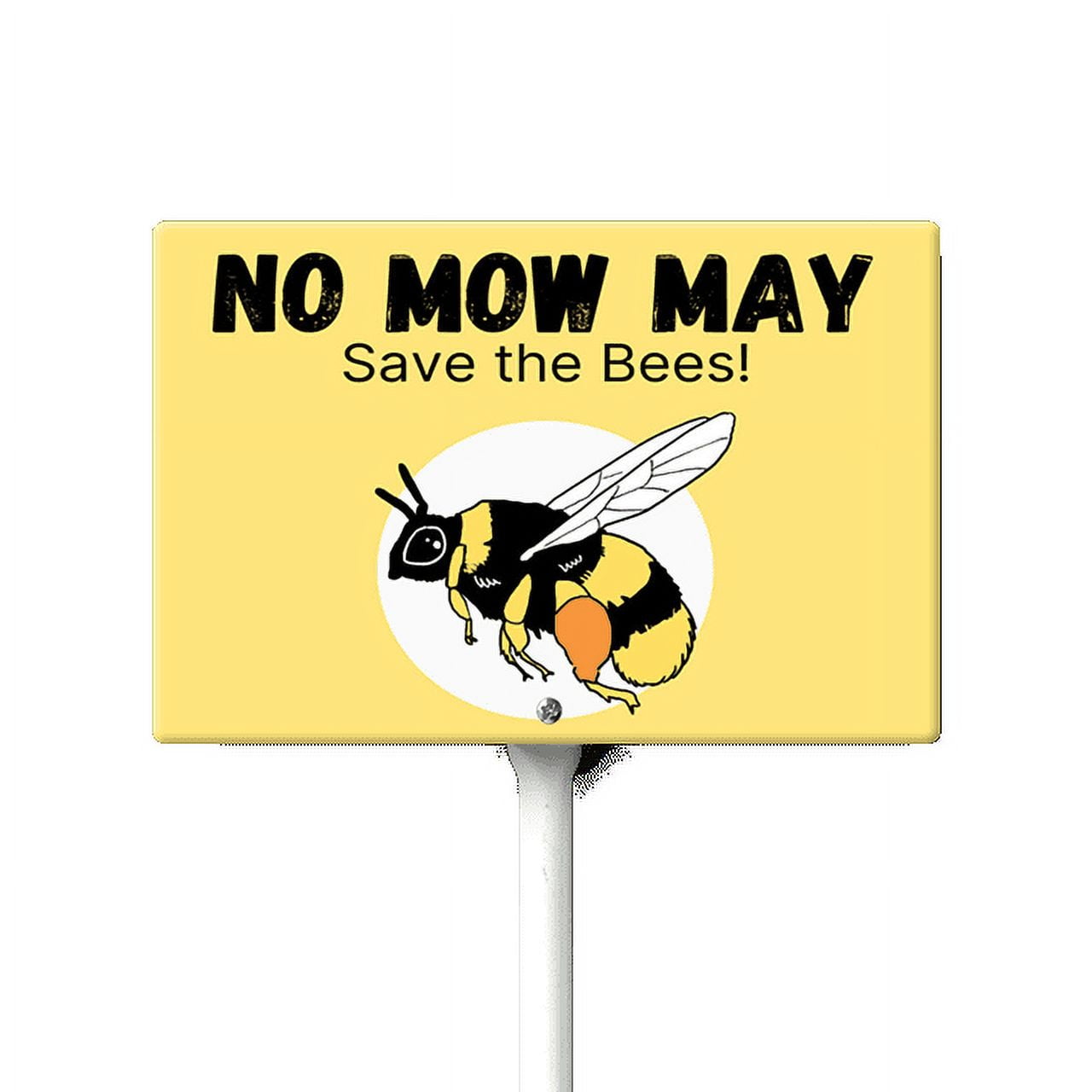 Eveokoki No Mow May Save The Bees Sign with Metal Stake 8 x 12 Inches ...