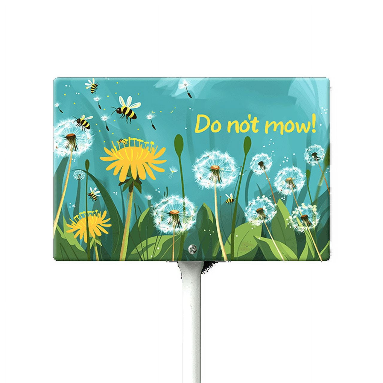 Eveokoki Do Not Mow Sign with Metal Stake 8 x 12 Inches No Mow May Yard ...