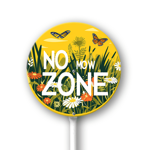 Eveokoki No Mow Zone Sign For Yard With Metal Stake Garden Signs ...