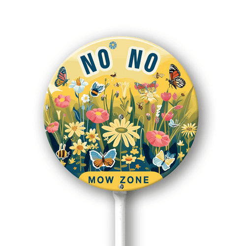 Eveokoki No Mow Zone Sign For Yard With Metal Stake Garden Signs ...