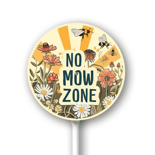 Eveokoki No Mow Zone Sign For Yard With Metal Stake Garden Signs ...