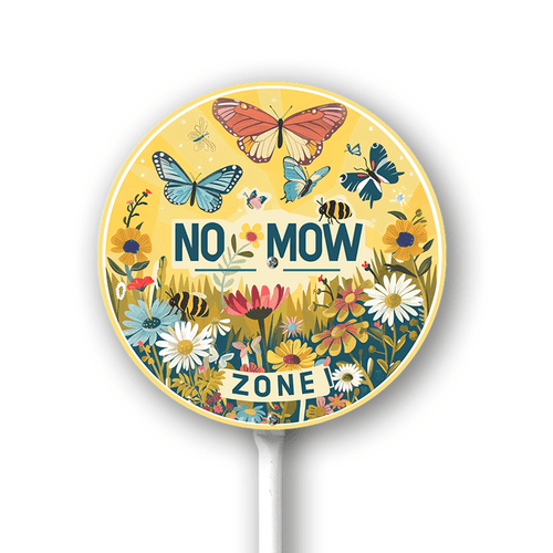 Eveokoki No Mow Zone Sign For Yard With Metal Stake Garden Signs ...
