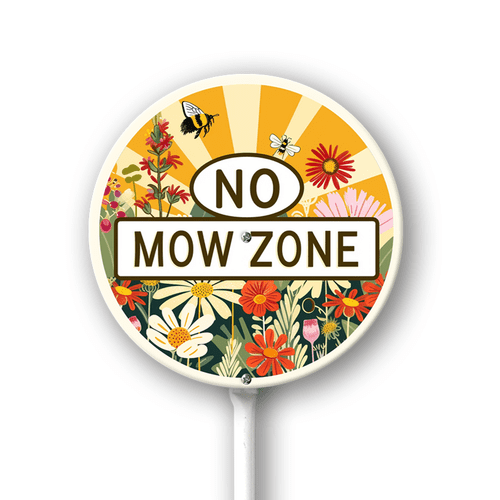 Eveokoki No Mow Zone Sign For Yard With Metal Stake Garden Signs ...