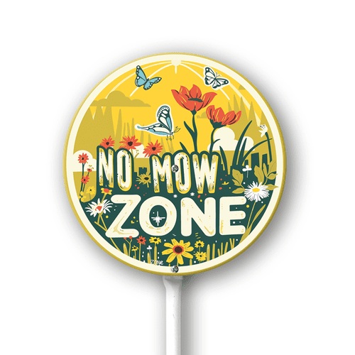 Eveokoki No Mow Zone Sign For Yard With Metal Stake Garden Signs ...