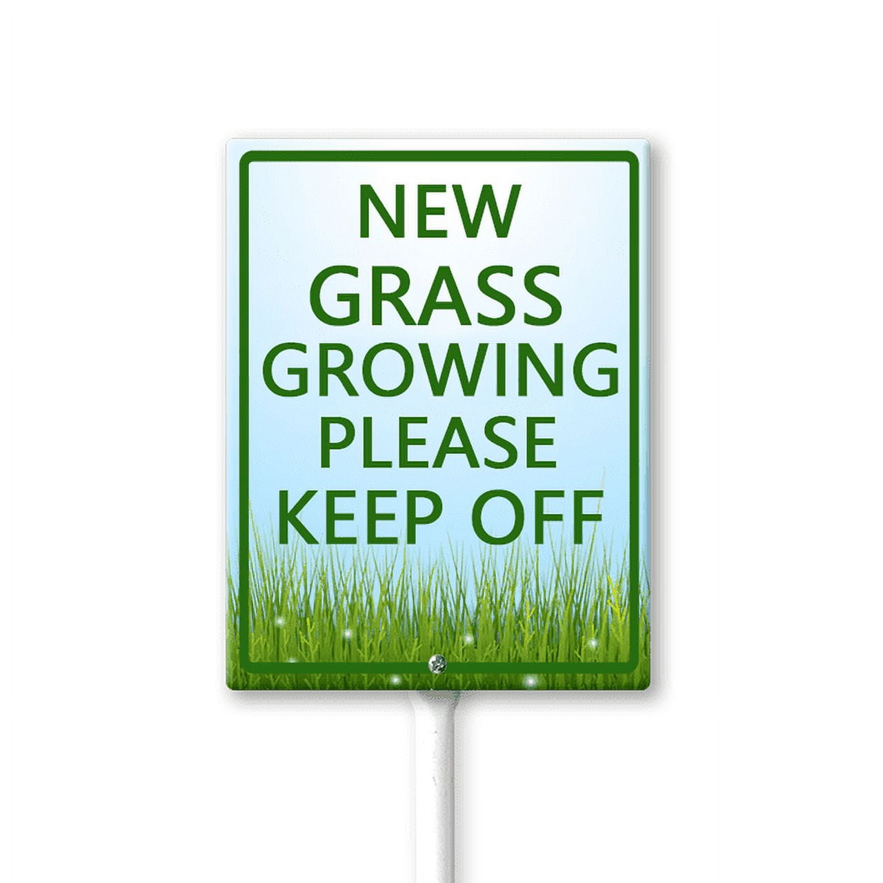 Eveokoki New Grass Growing Keep Off Yard Sign with Stakes 8x12Inches ...