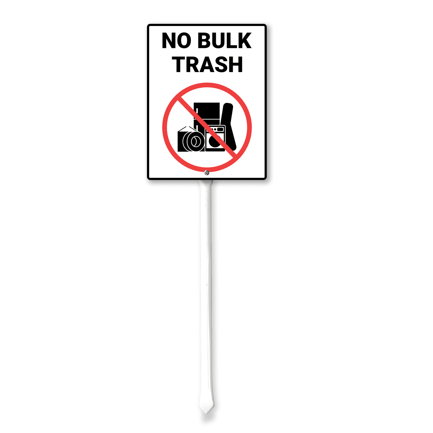 Eveokoki No Bulk Trash Sign with Stake - 7x8.8 Inch Aluminum No Dumping ...