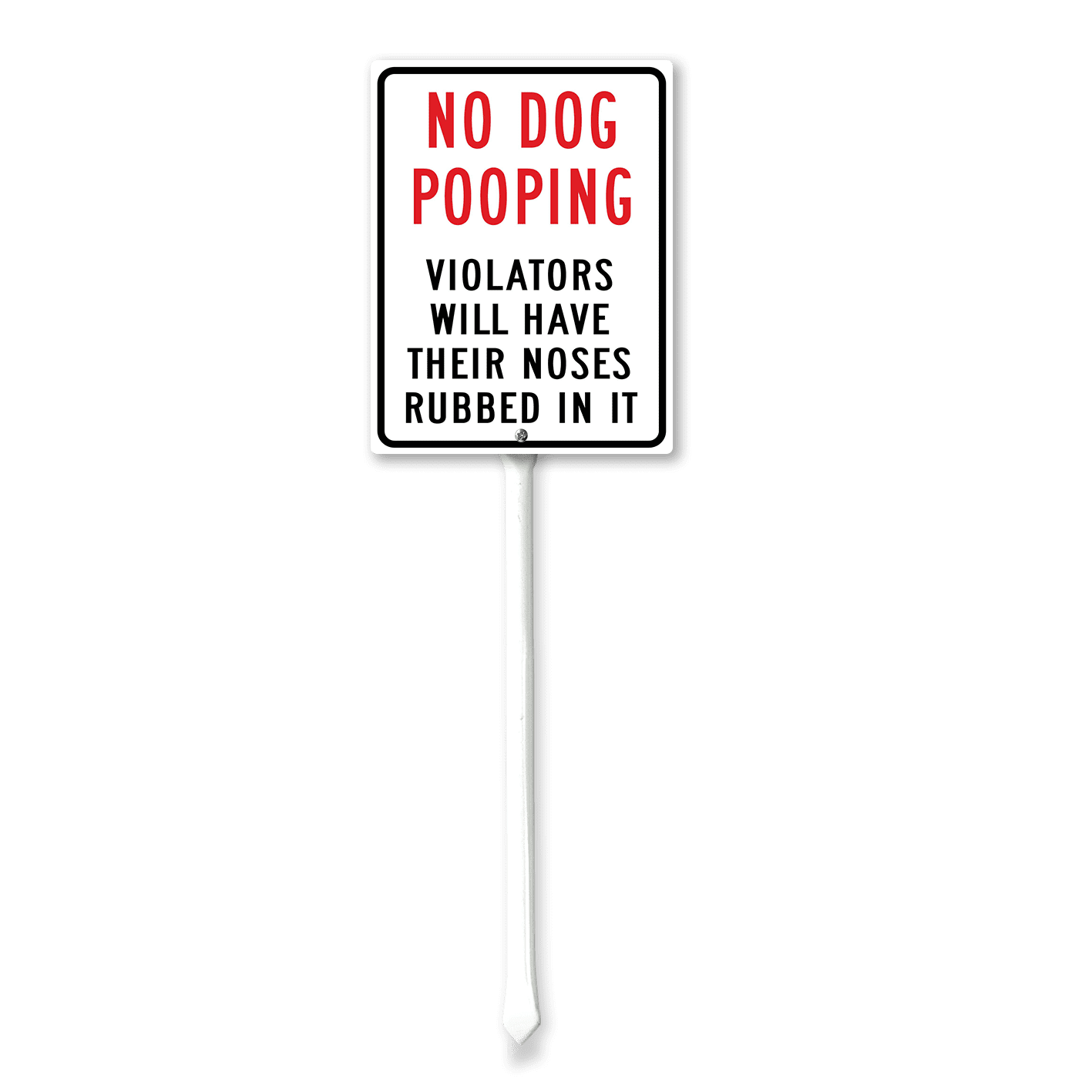 Eveokoki No Dog Pooping Yard Sign with Metal Stake Aluminum No Poop ...