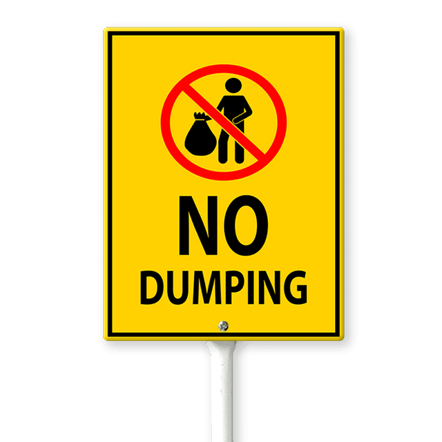 Eveokoki No Dumping Sign 4.6 x 6 Inch Outdoor Aluminum Yard Signs with ...