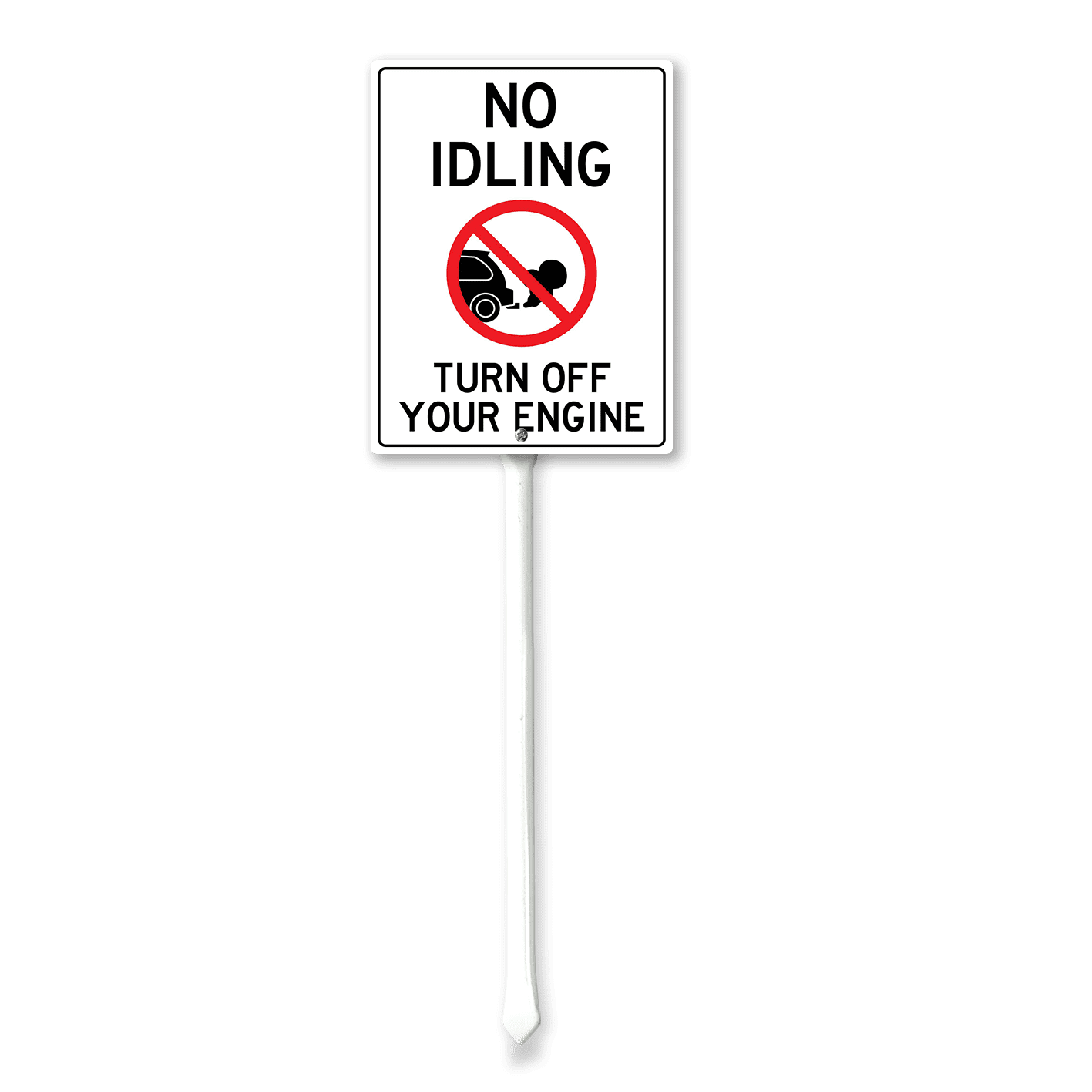 Eveokoki No Idling Turn Off Your Engine Yard Sign with Stake 4.6x6inch ...