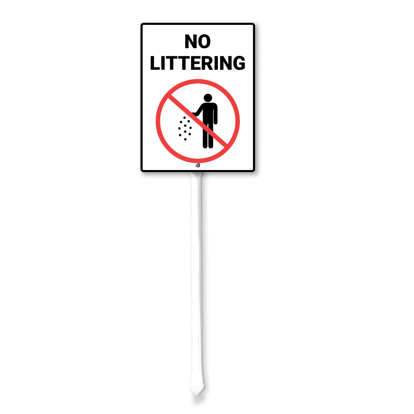 Eveokoki No Littering Sign with Stake - 8x12 Inch Aluminum No Dumping ...