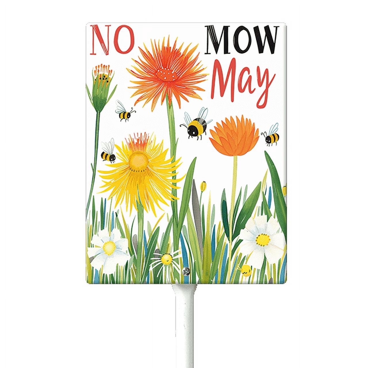 Eveokoki No Mow May Sign with Stake, 8 Inches by 12 Inches - Aluminum ...