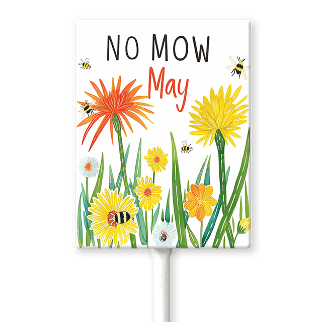 Eveokoki No Mow May Sign with Stake, 8 Inches by 12 Inches - Aluminum ...