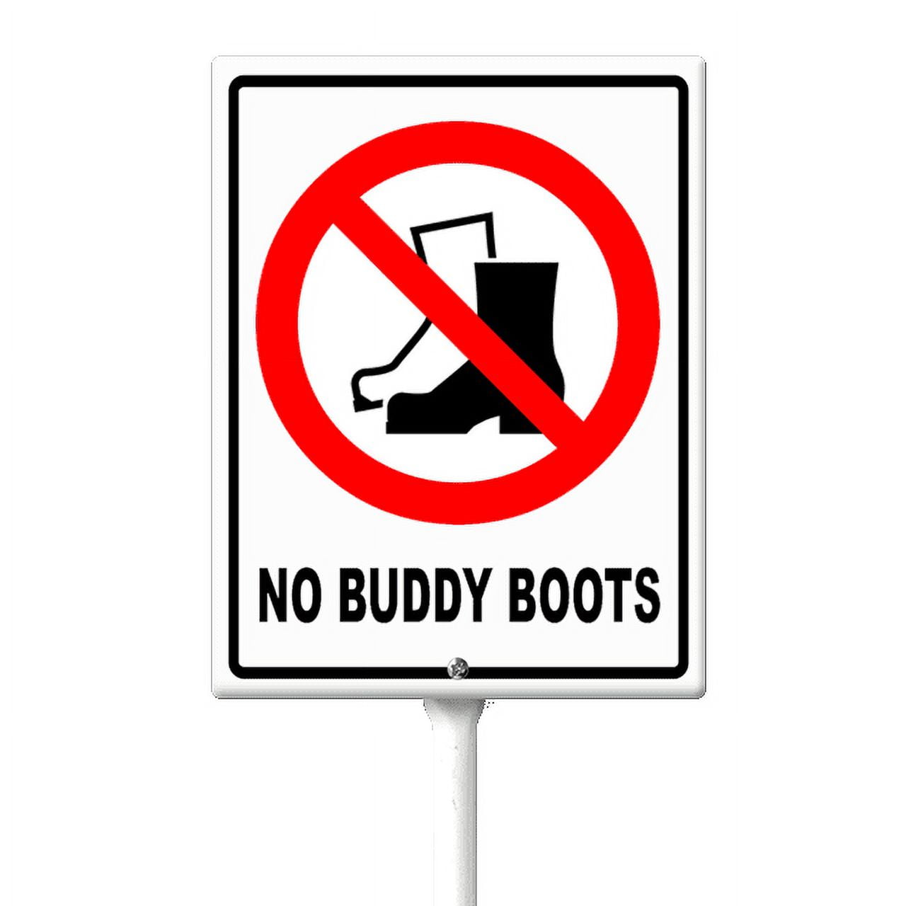 Eveokoki No Muddy Boots Yard Sign with Stake 7x8.8inch Rustproof ...