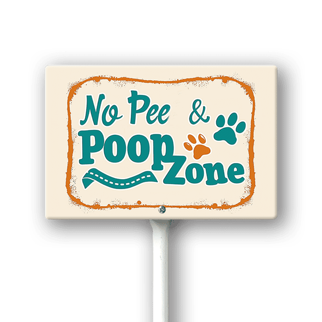 Eveokoki No Pee and Poop Zone Sign 12 x 8 Inches No Poop and Pee Dog ...