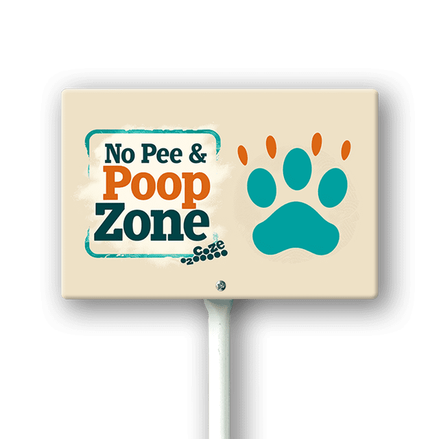 Eveokoki No Pee and Poop Zone Sign 12 x 8 Inches No Poop and Pee Dog ...