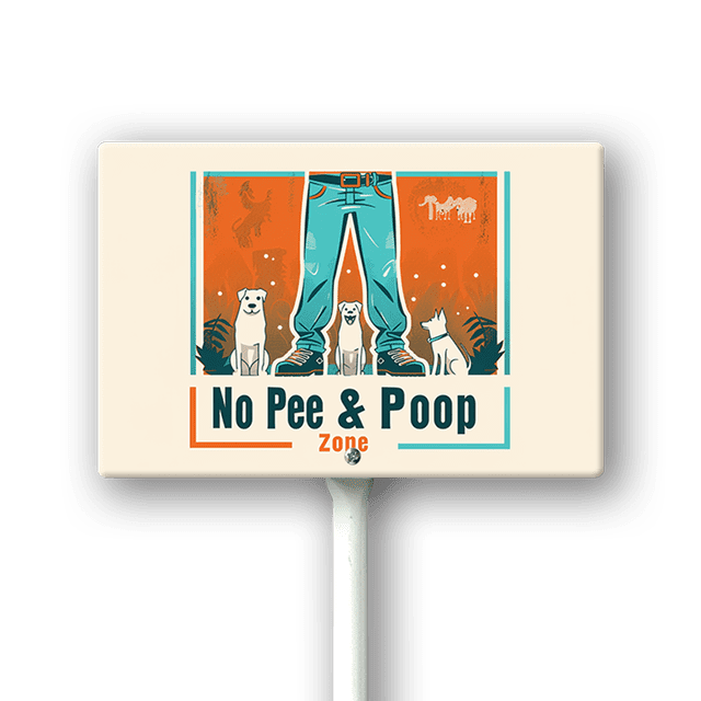 Eveokoki No Pee and Poop Zone Sign 12 x 8 Inches No Poop and Pee Dog ...