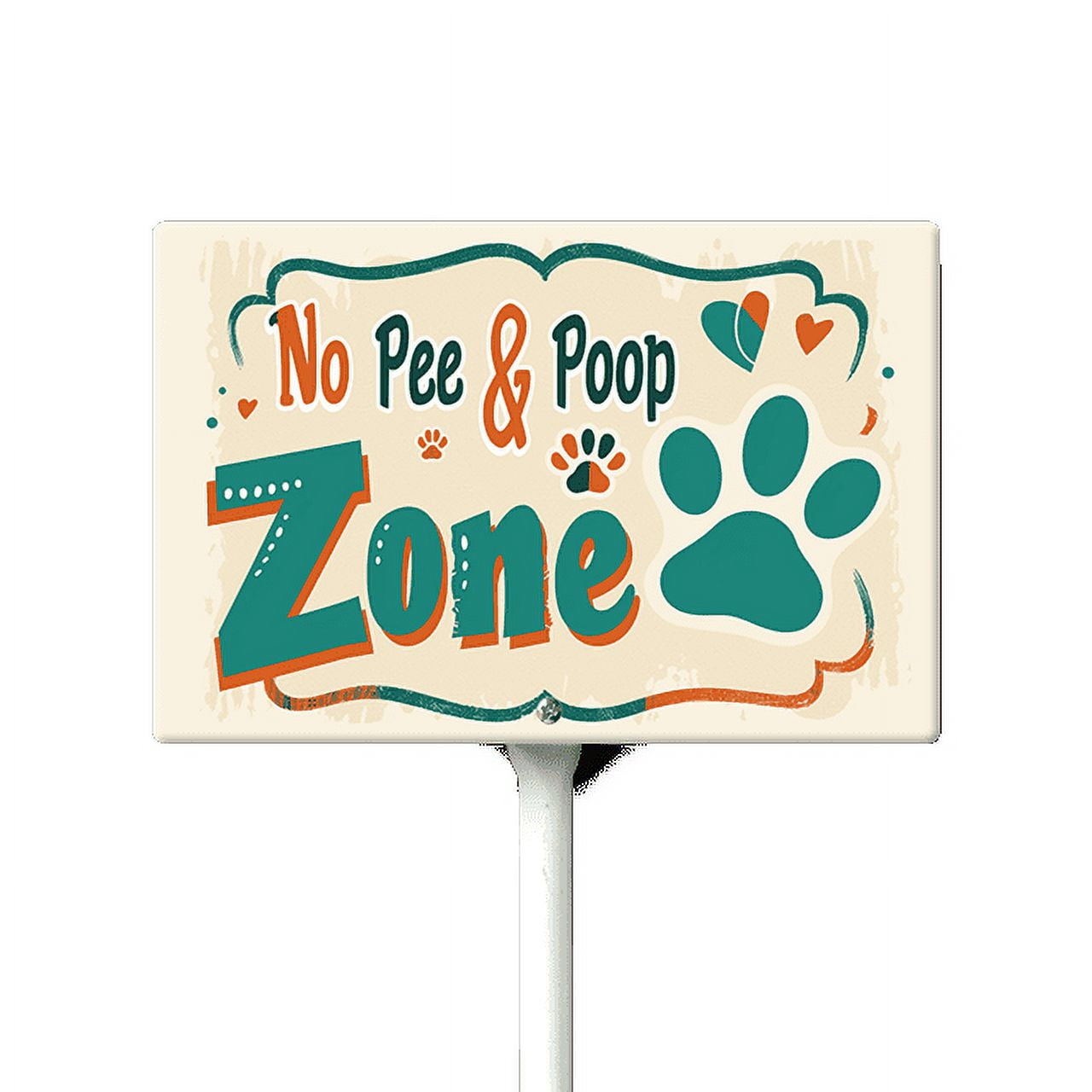 Eveokoki No Pee and Poop Zone Sign 12 x 8 Inches No Poop and Pee Dog ...