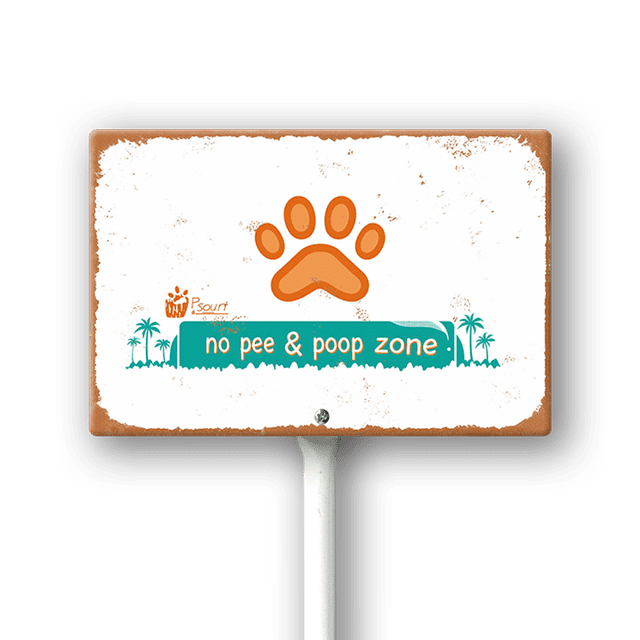 Eveokoki No Pee and Poop Zone Sign 12 x 8 Inches No Poop and Pee Dog ...
