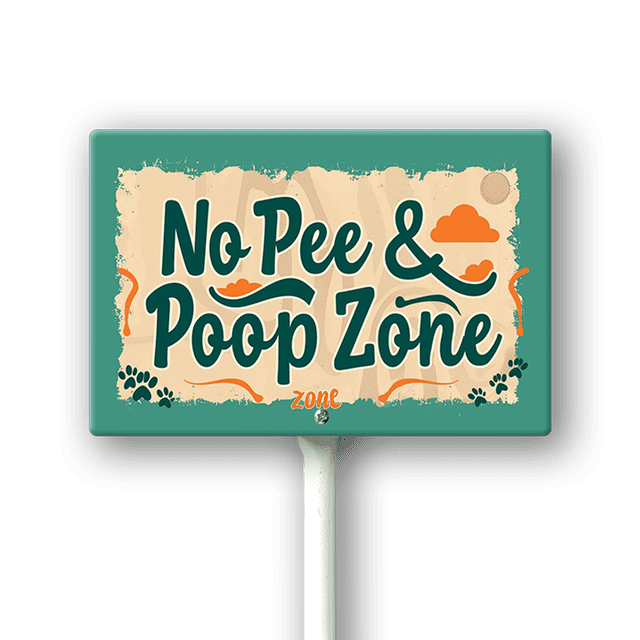 Eveokoki No Pee and Poop Zone Sign 12 x 8 Inches No Poop and Pee Dog ...