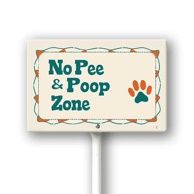 Eveokoki No Pee and Poop Zone Sign 12 x 8 Inches No Poop and Pee Dog ...