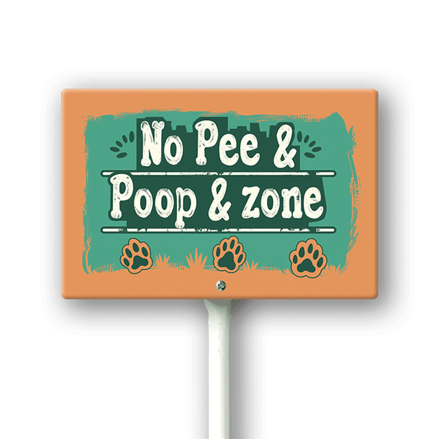 Eveokoki No Pee and Poop Zone Sign 12 x 8 Inches No Poop and Pee Dog ...