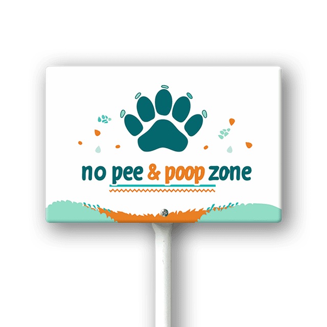 Eveokoki No Pee and Poop Zone Sign 12 x 8 Inches No Poop and Pee Dog ...