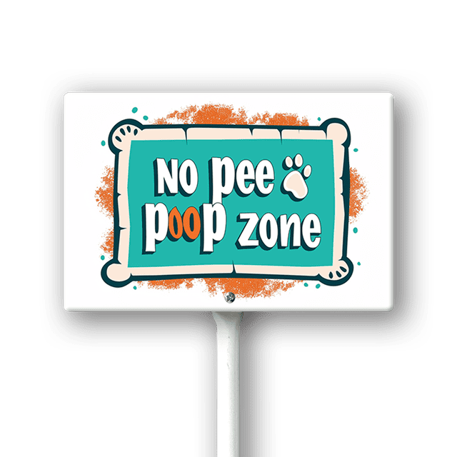 Eveokoki No Pee and Poop Zone Sign 12 x 8 Inches No Poop and Pee Dog ...