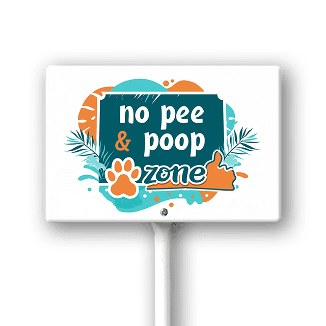 Eveokoki No Pee and Poop Zone Sign 12 x 8 Inches No Poop and Pee Dog ...