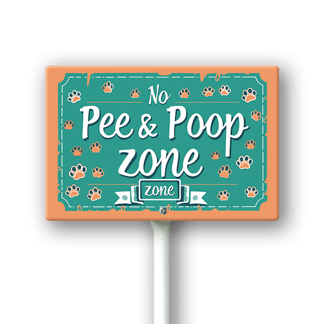 Eveokoki No Pee and Poop Zone Sign 12 x 8 Inches No Poop and Pee Dog ...