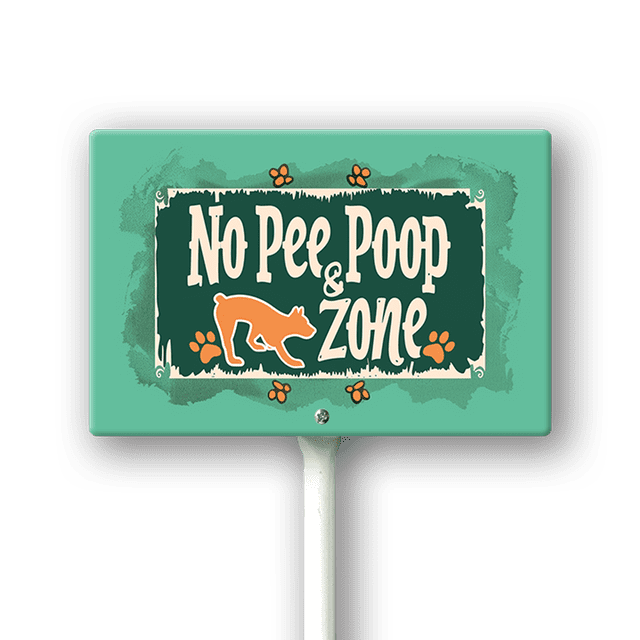Eveokoki No Pee and Poop Zone Sign 12 x 8 Inches No Poop and Pee Dog ...
