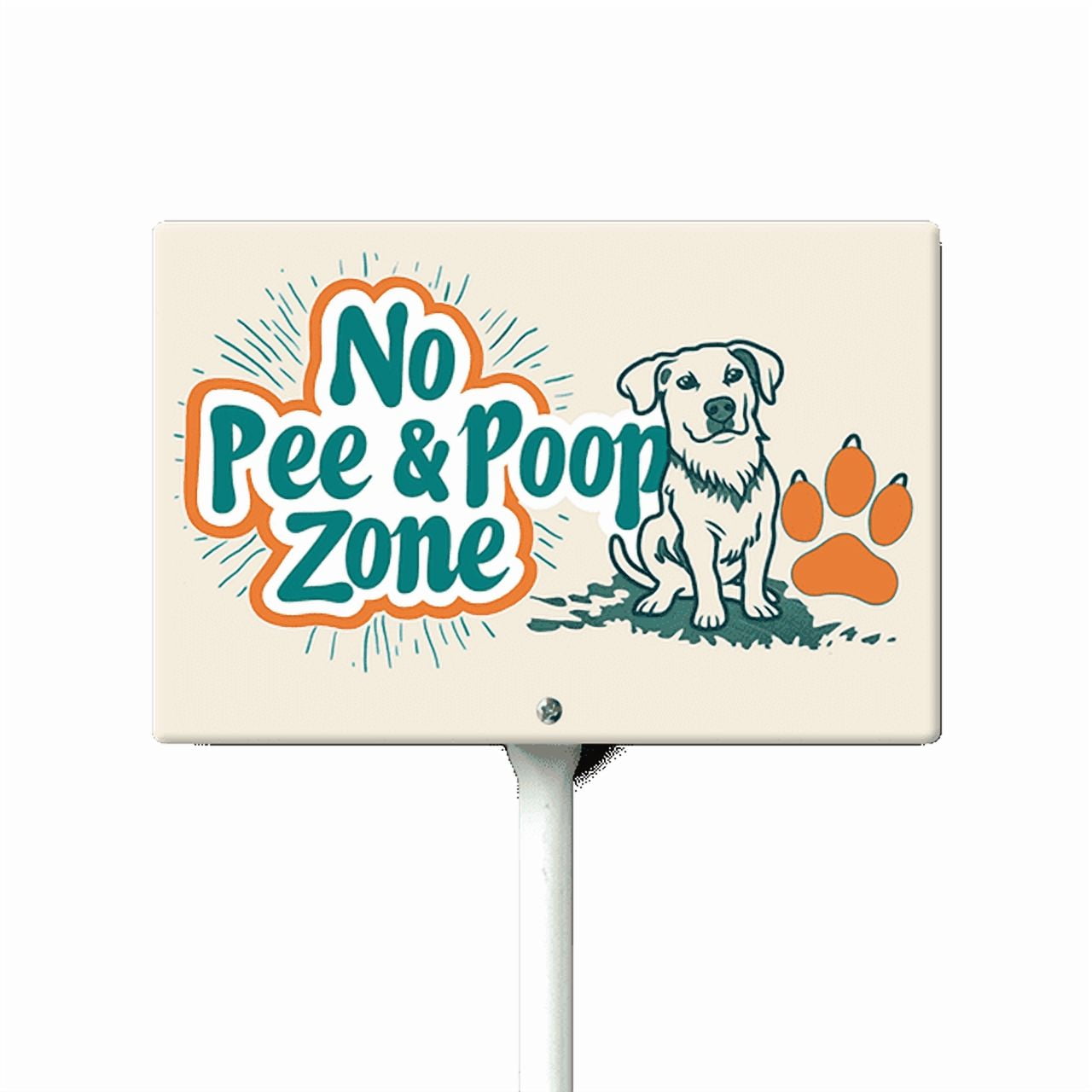 Eveokoki No Pee and Poop Zone Sign 12 x 8 Inches No Poop and Pee Dog ...