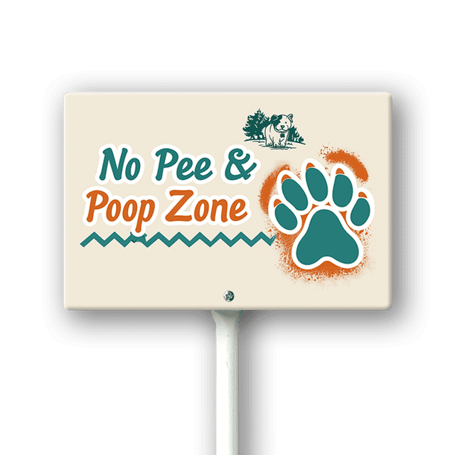 Eveokoki No Pee and Poop Zone Sign 12 x 8 Inches No Poop and Pee Dog ...