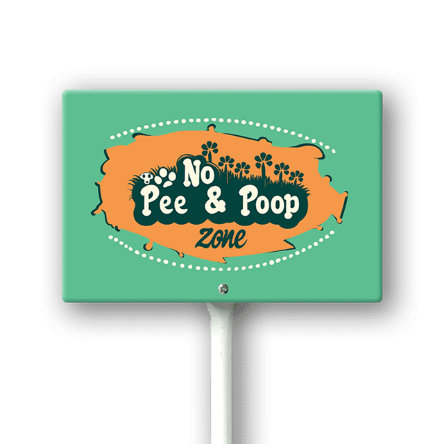 Eveokoki No Pee and Poop Zone Sign 12 x 8 Inches No Poop and Pee Dog ...