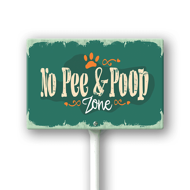 Eveokoki No Pee and Poop Zone Sign 12 x 8 Inches No Poop and Pee Dog ...